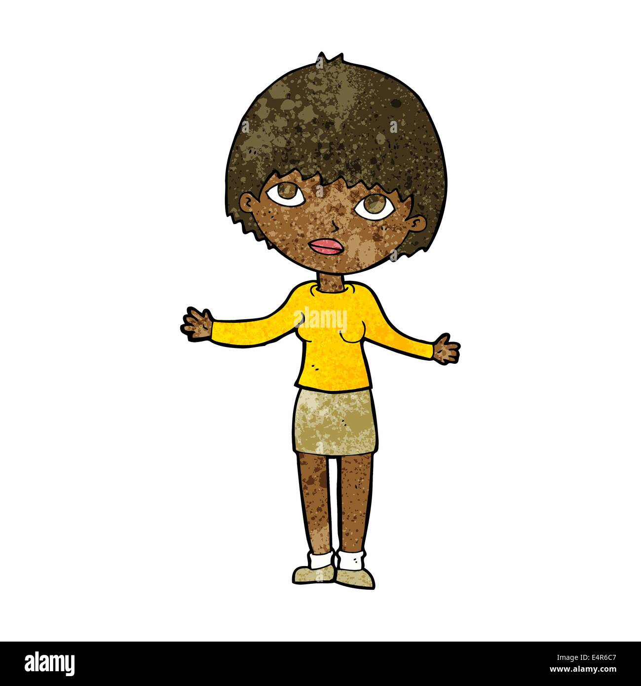 cartoon woman shrugging Stock Vector Image & Art - Alamy