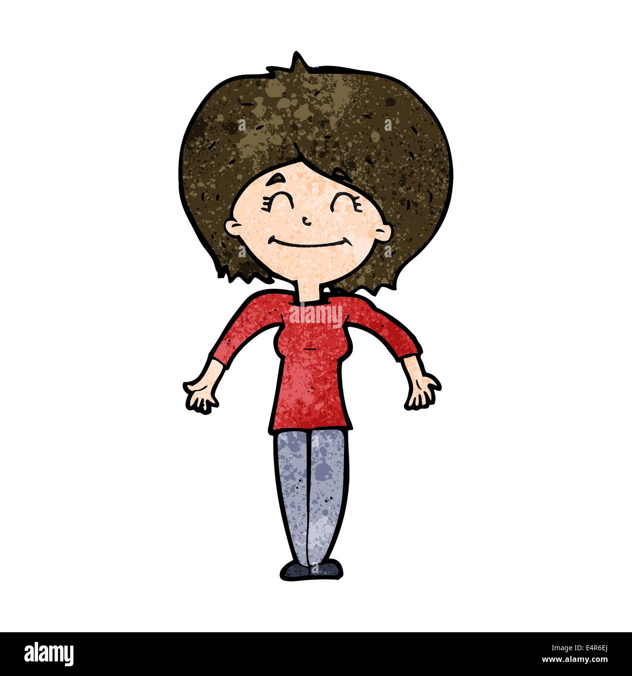 cartoon woman shrugging shoulders Stock Vector Image & Art - Alamy
