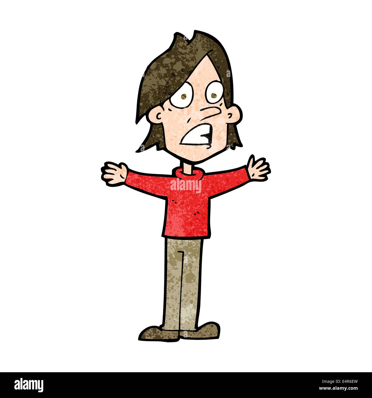 cartoon frightened man Stock Vector Image & Art - Alamy