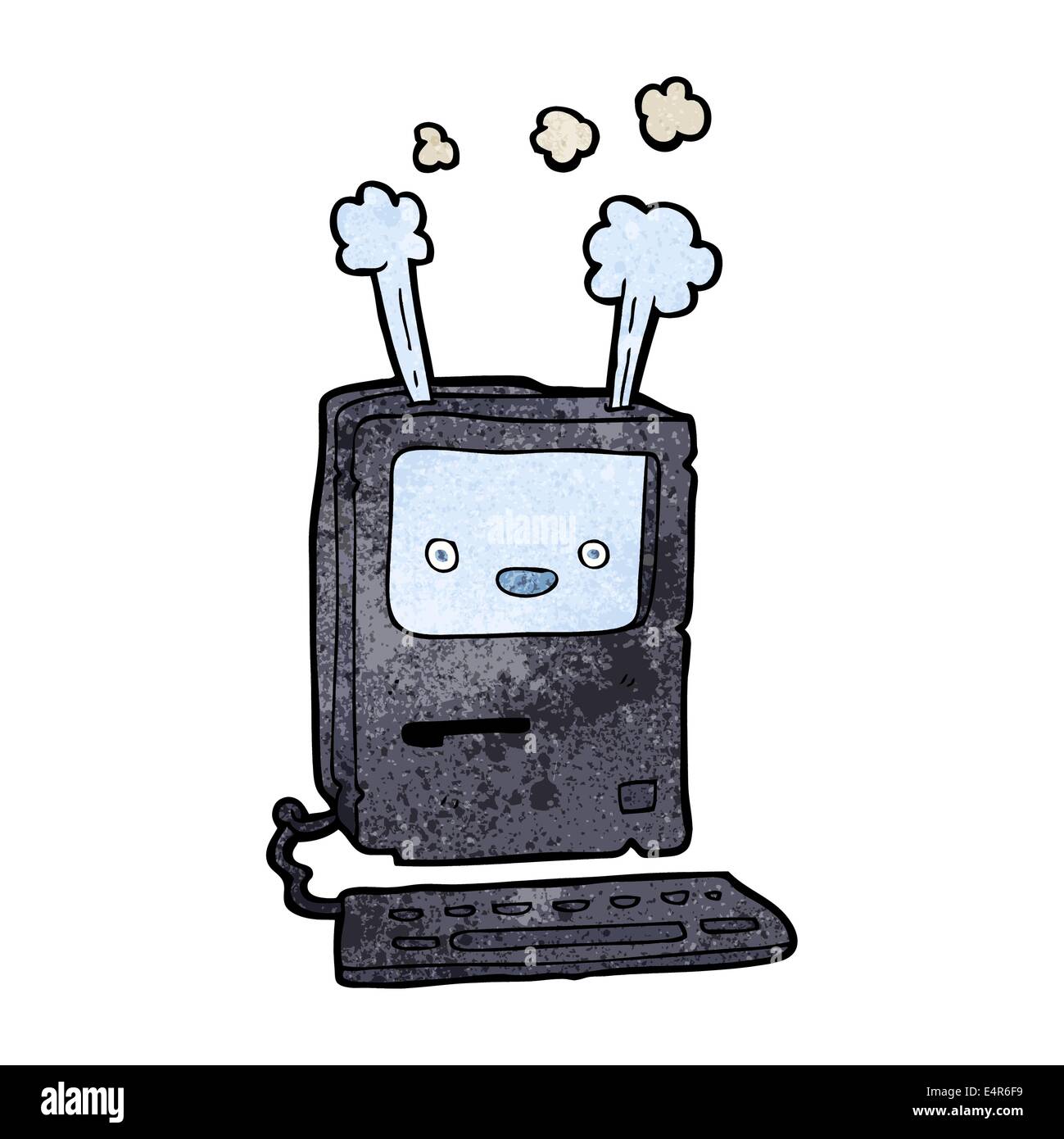 cartoon old computer Stock Vector Image & Art - Alamy