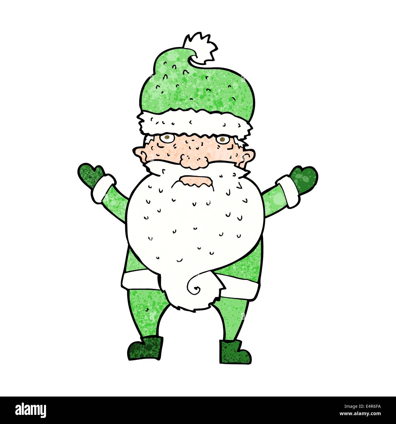 cartoon grumpy santa Stock Vector Image & Art - Alamy