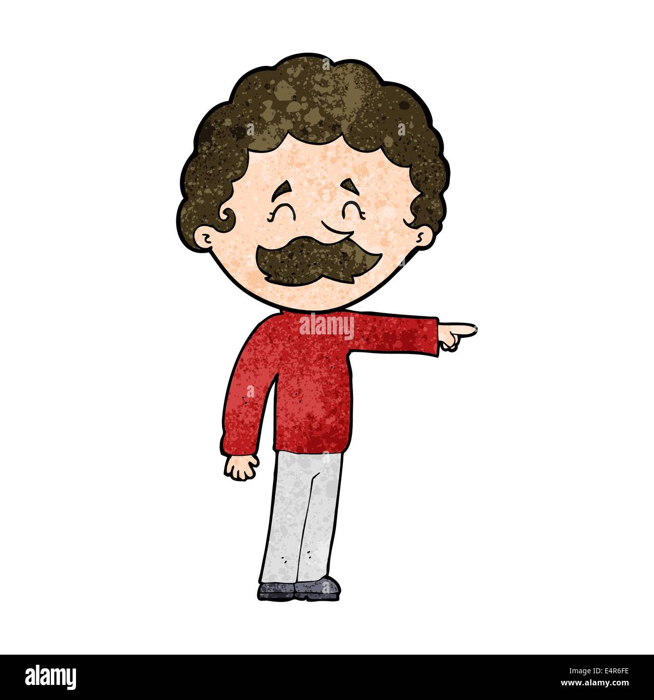 cartoon man with mustache pointing Stock Vector Image & Art - Alamy