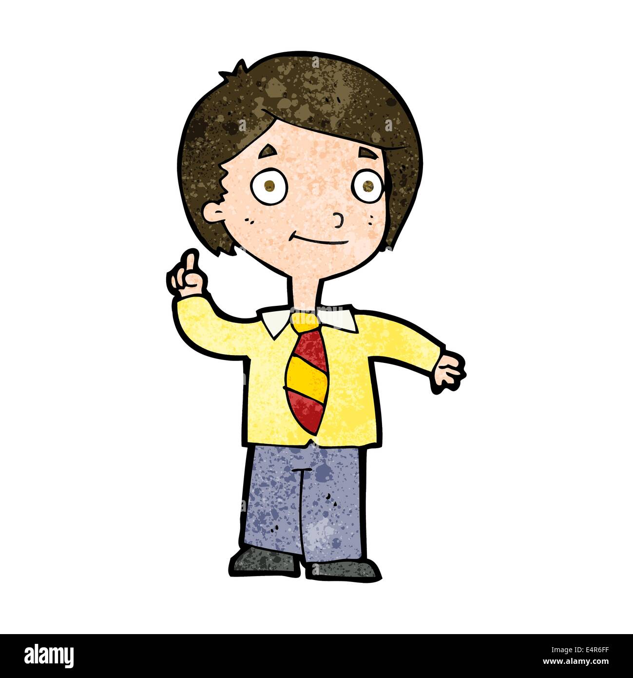 cartoon school boy answering question Stock Vector Image & Art - Alamy