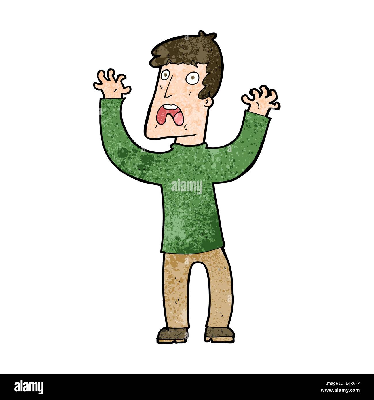 cartoon frightened man Stock Vector Image & Art - Alamy