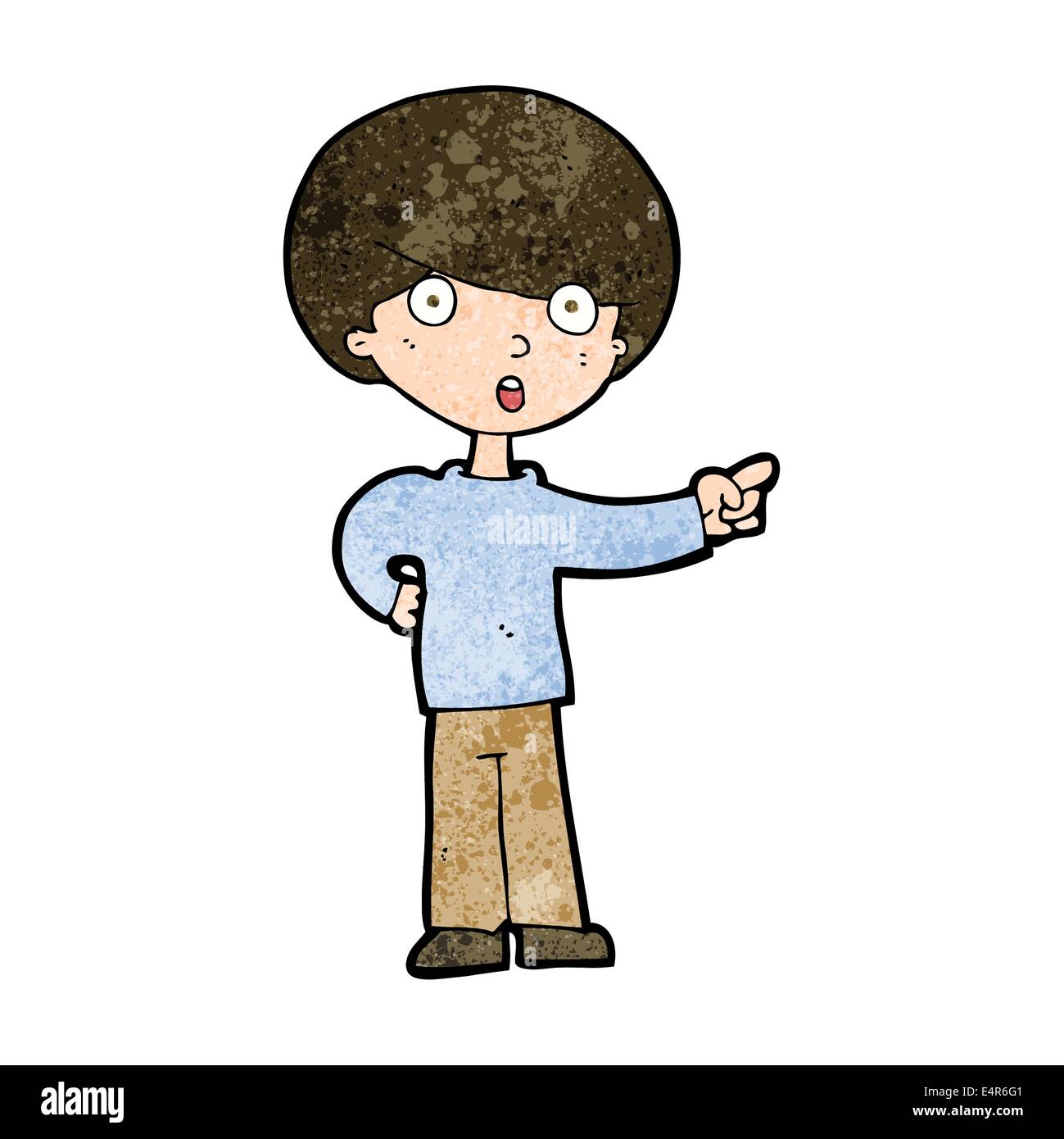 cartoon pointing boy Stock Vector Image & Art - Alamy