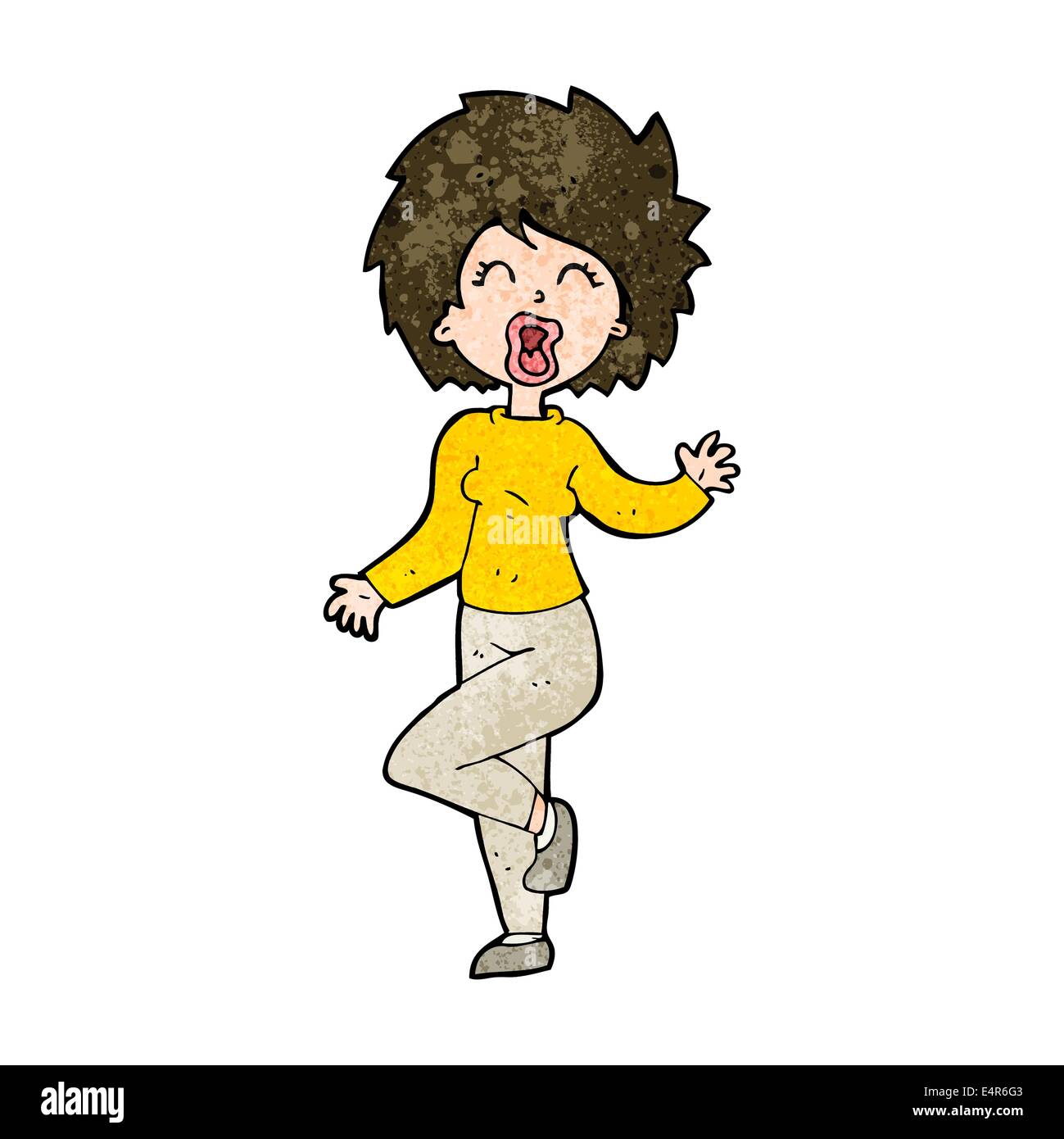 cartoon woman dancing Stock Vector Image & Art - Alamy