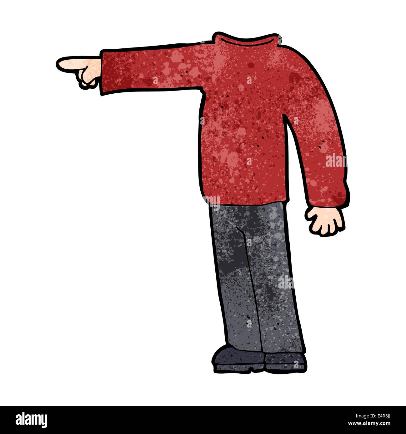 cartoon headless man pointing Stock Vector Image & Art - Alamy