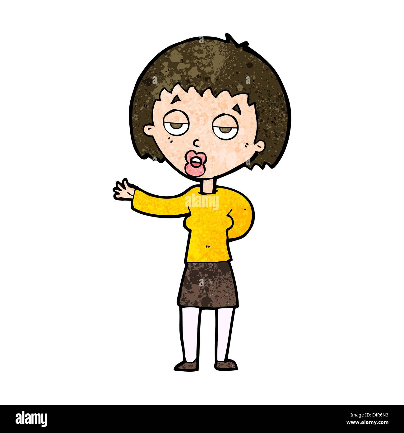 cartoon bored woman Stock Vector Image & Art - Alamy