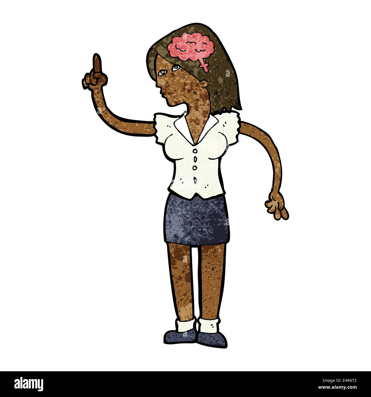 cartoon woman with clever idea Stock Vector Image & Art - Alamy