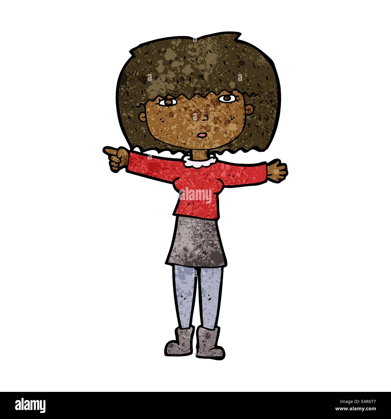 cartoon girl pointing Stock Vector Image & Art - Alamy