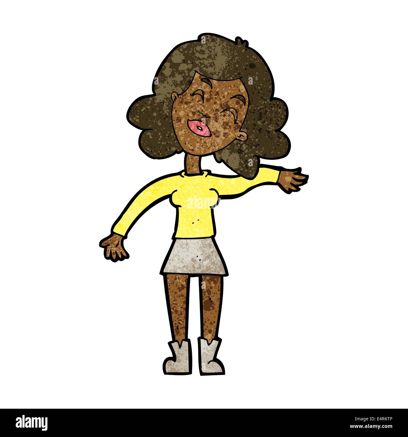 cartoon woman only joking Stock Vector Image & Art - Alamy