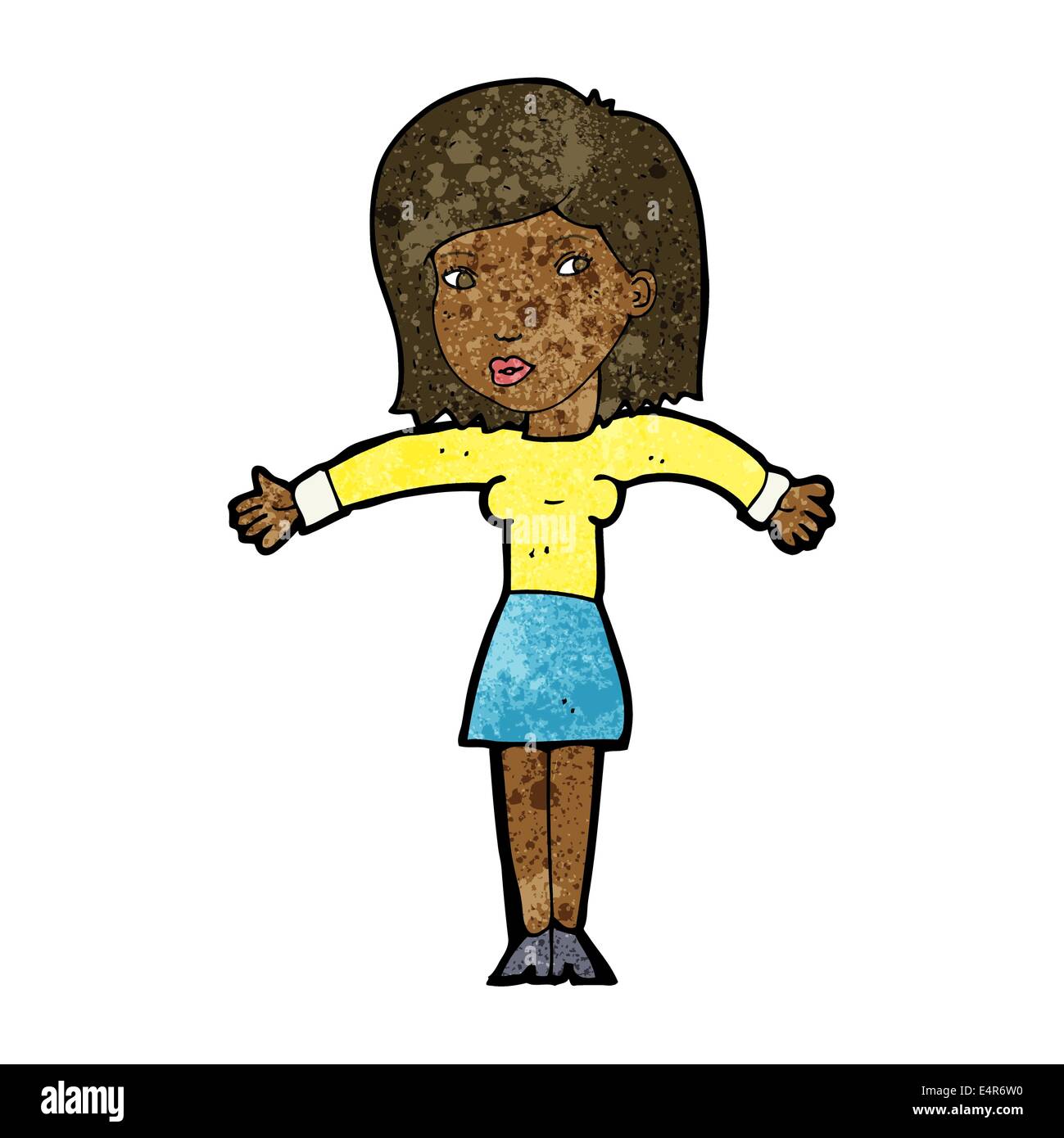 cartoon woman shrugging shoulders Stock Vector Image & Art - Alamy