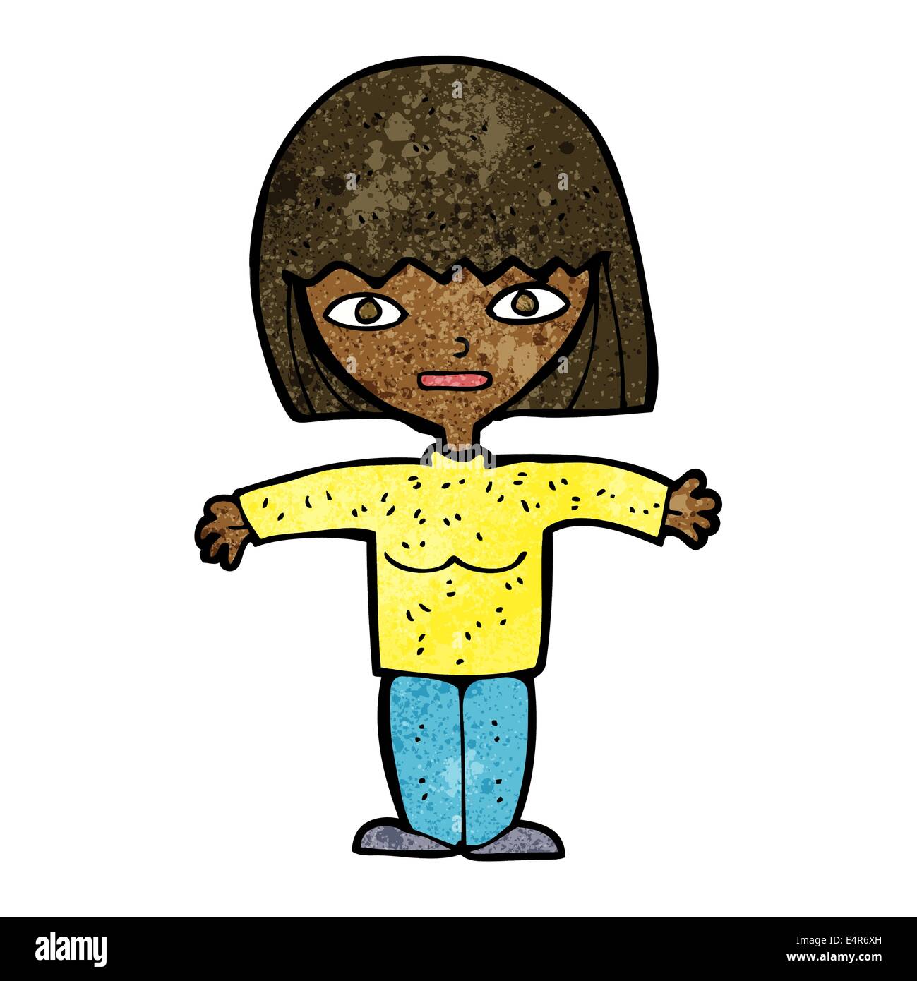 Cartoon woman open arms Stock Vector Images - Alamy