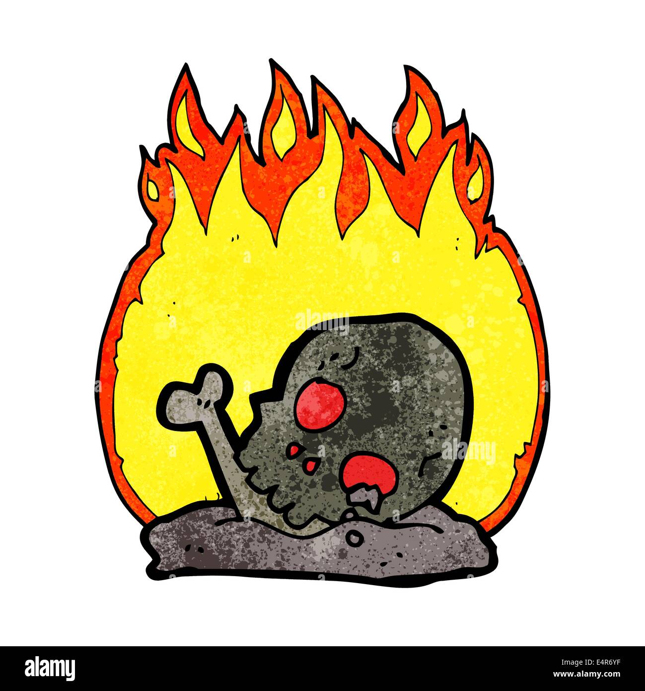 cartoon burning old bones Stock Vector Image & Art - Alamy