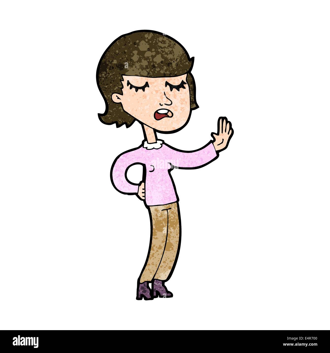 cartoon woman ignoring Stock Vector Image & Art - Alamy