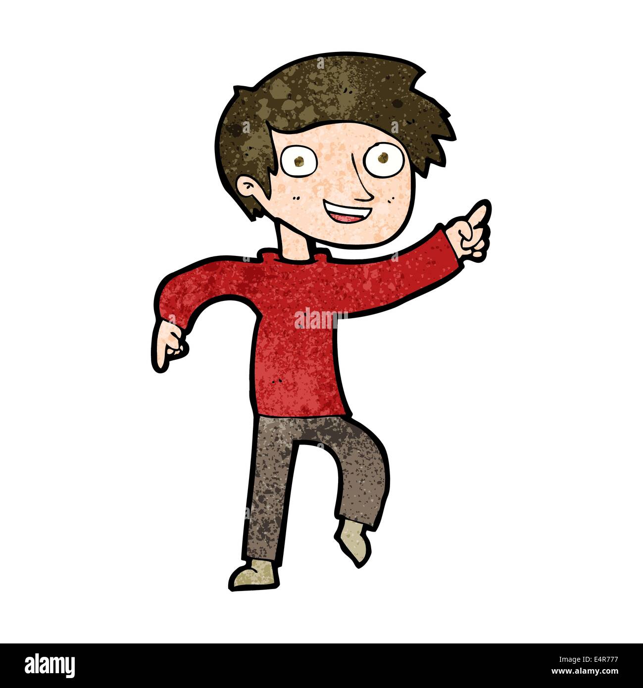 cartoon happy boy pointing Stock Vector Image & Art - Alamy