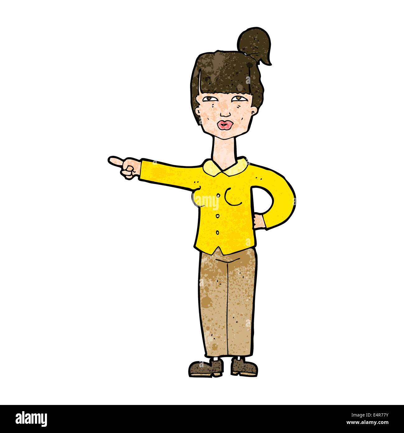 cartoon woman pointing Stock Vector Image & Art - Alamy