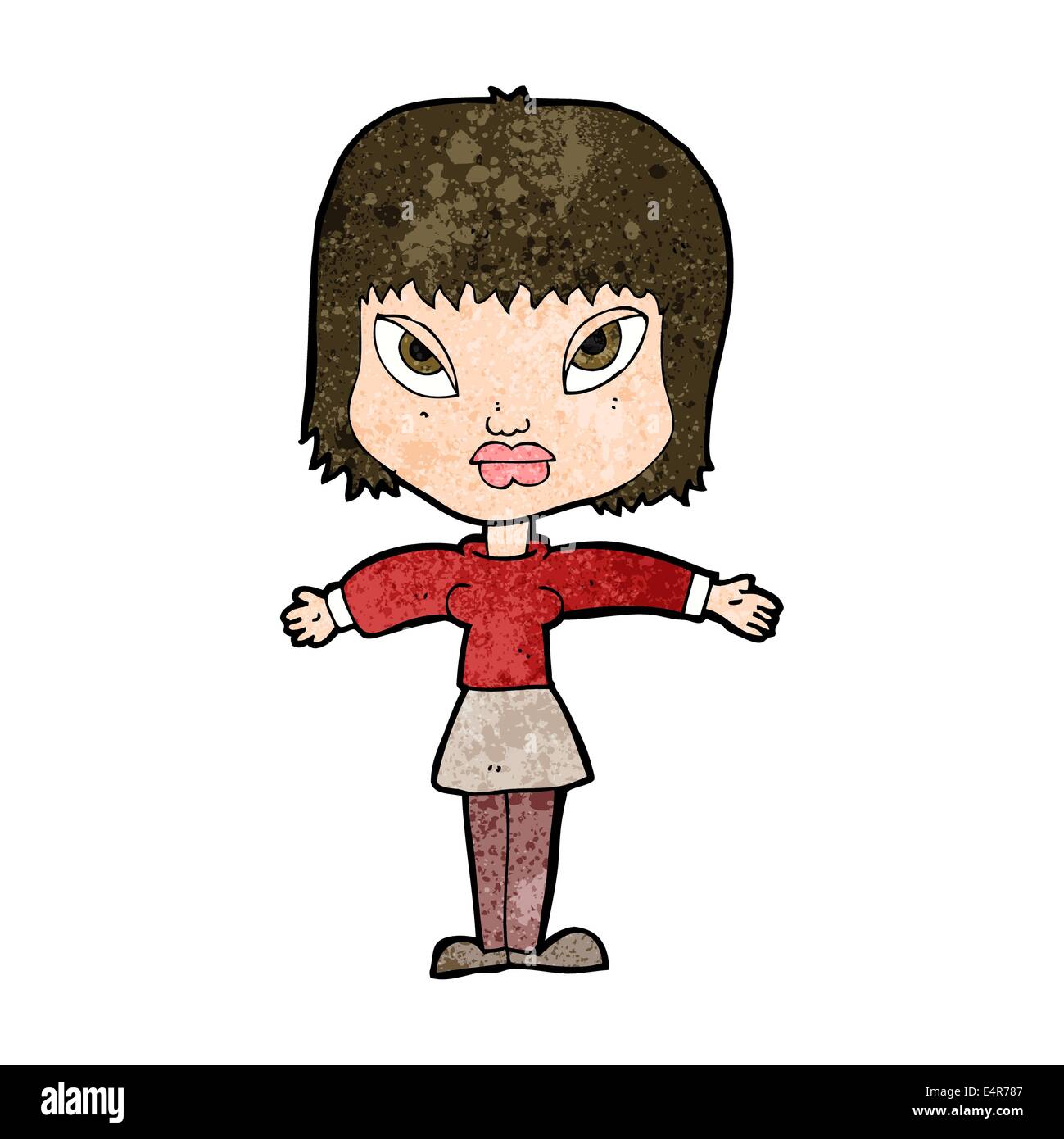 cartoon woman with outstretched arms Stock Vector Image & Art - Alamy