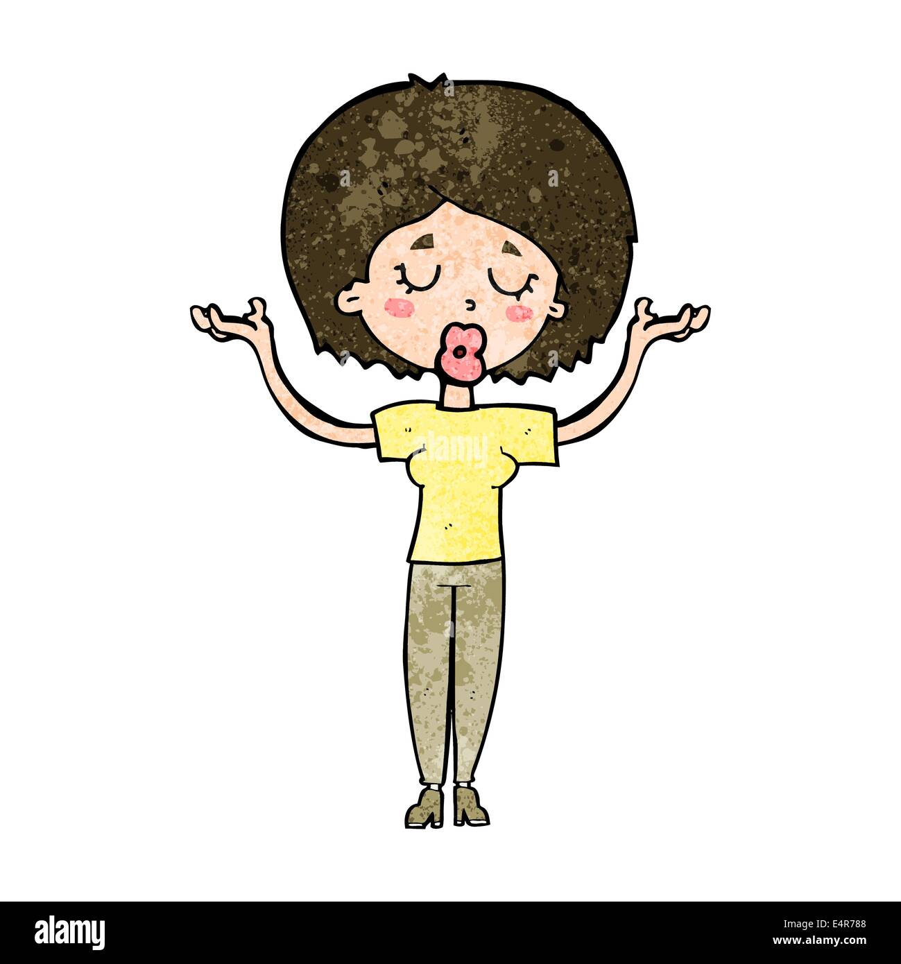 cartoon peaceful woman Stock Vector Image & Art - Alamy