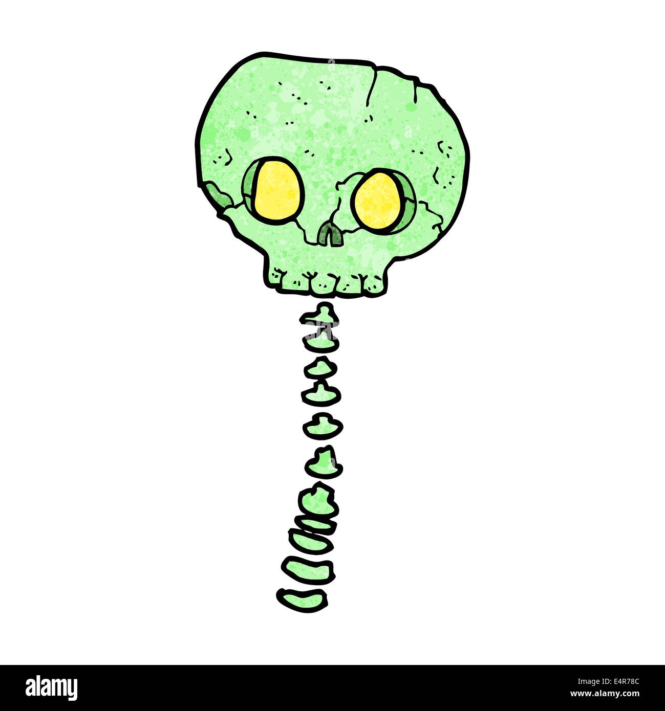 cartoon spooky skull and spine Stock Vector Image & Art - Alamy