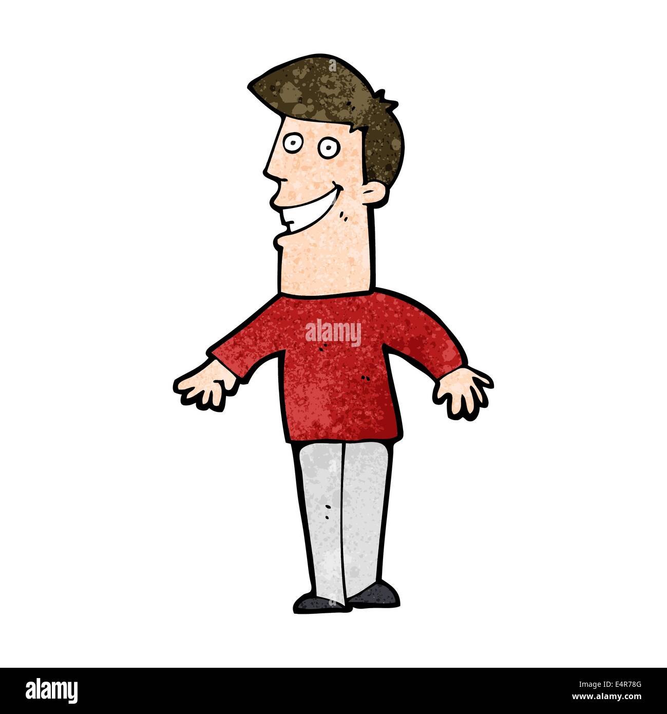 cartoon grinning man Stock Vector Image & Art - Alamy