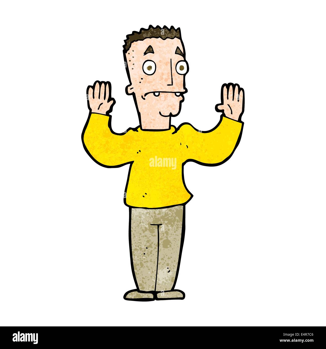 cartoon man surrendering Stock Vector Image & Art - Alamy