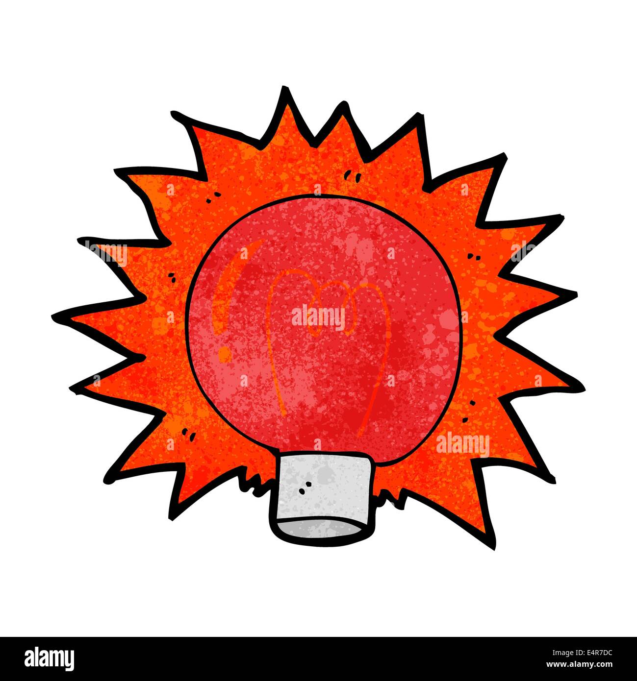 cartoon flashing red light bulb Stock Vector Image & Art - Alamy