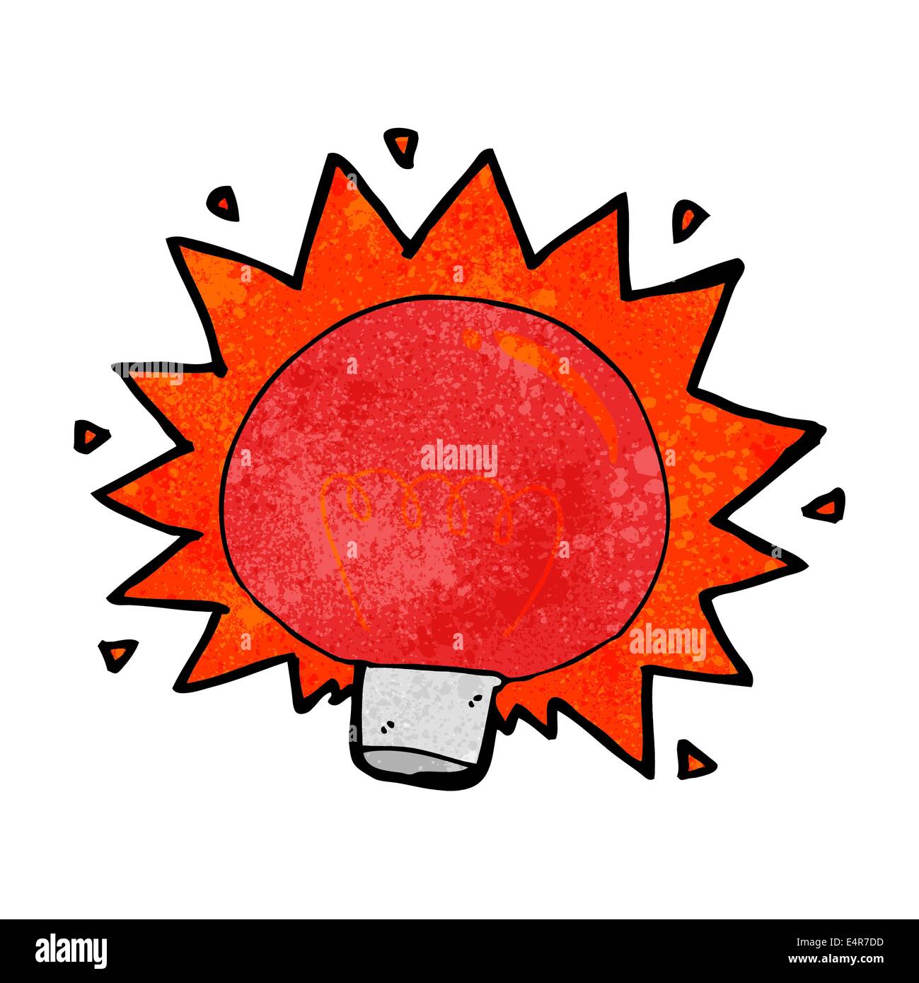 cartoon flashing red light bulb Stock Vector Image & Art - Alamy