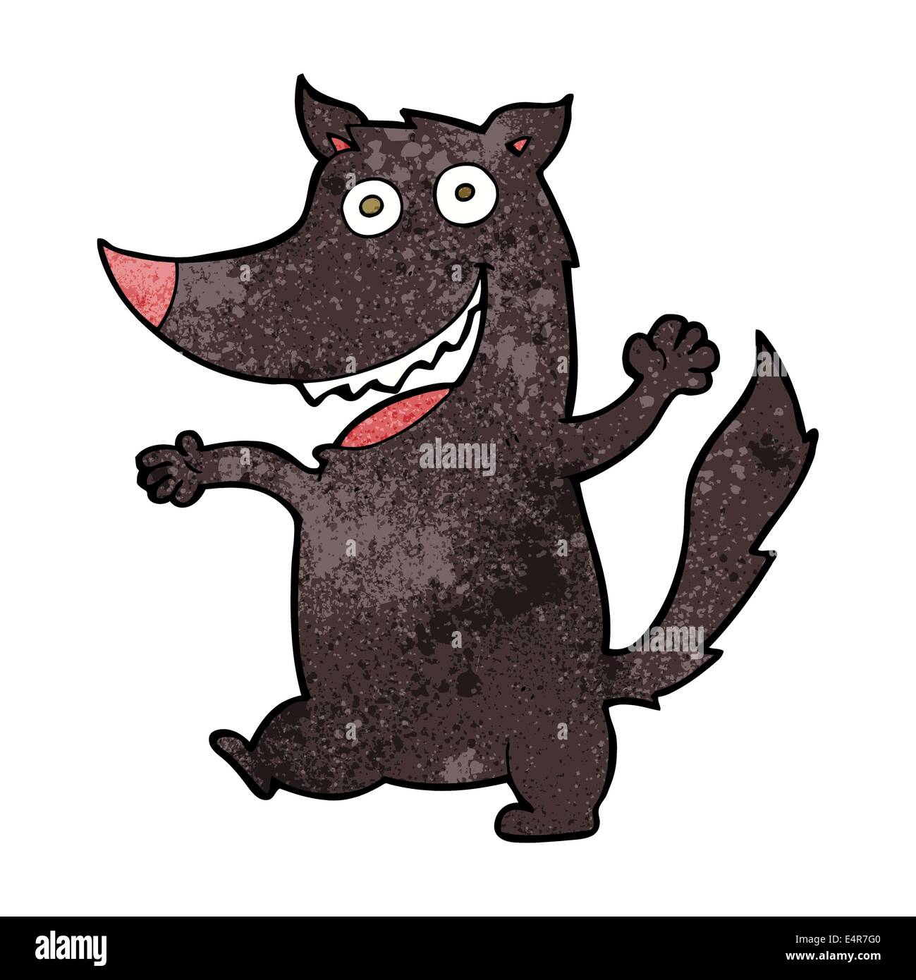 cartoon happy wolf Stock Vector Image & Art - Alamy