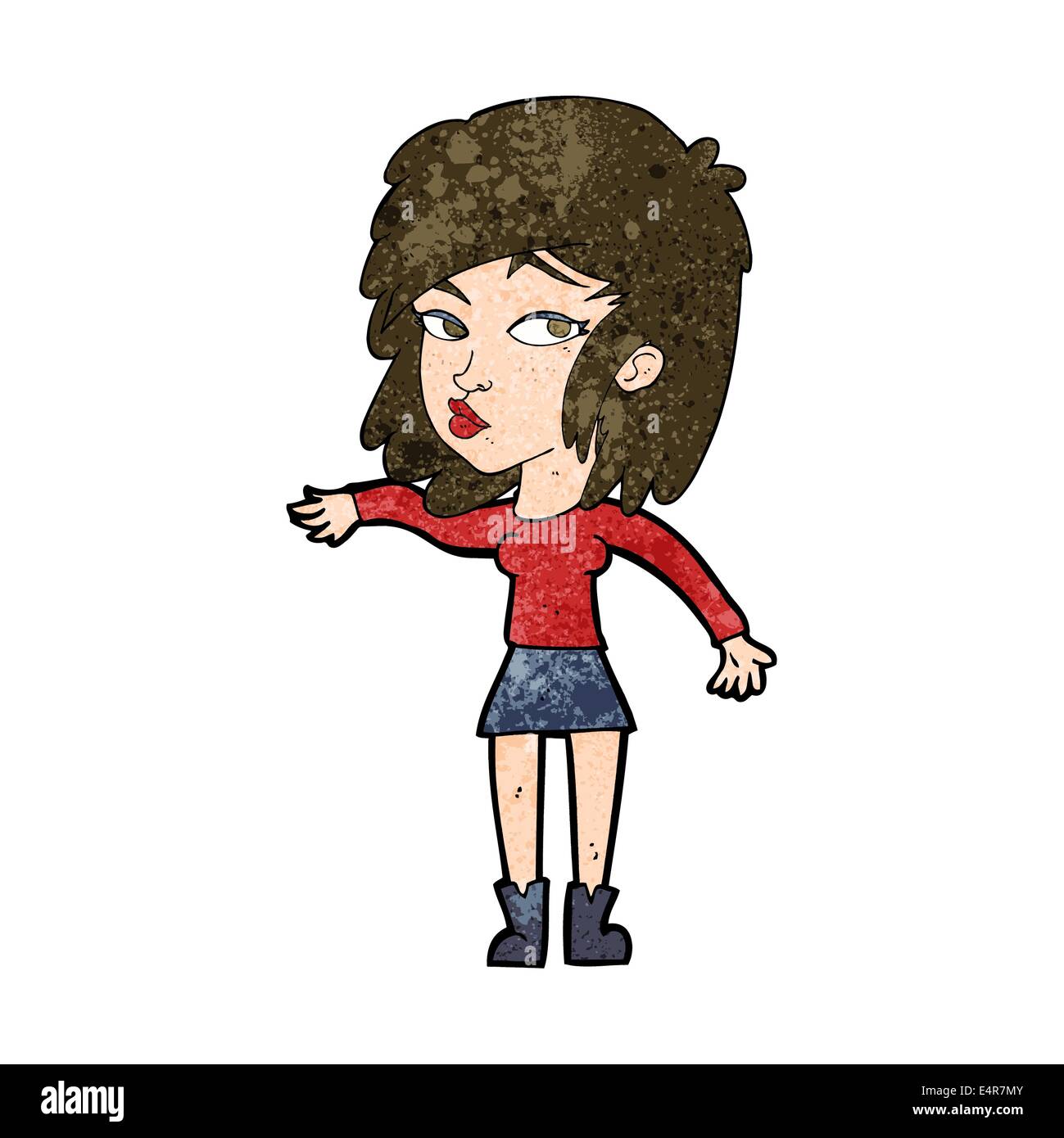 cartoon woman playing it cool Stock Vector Image & Art - Alamy