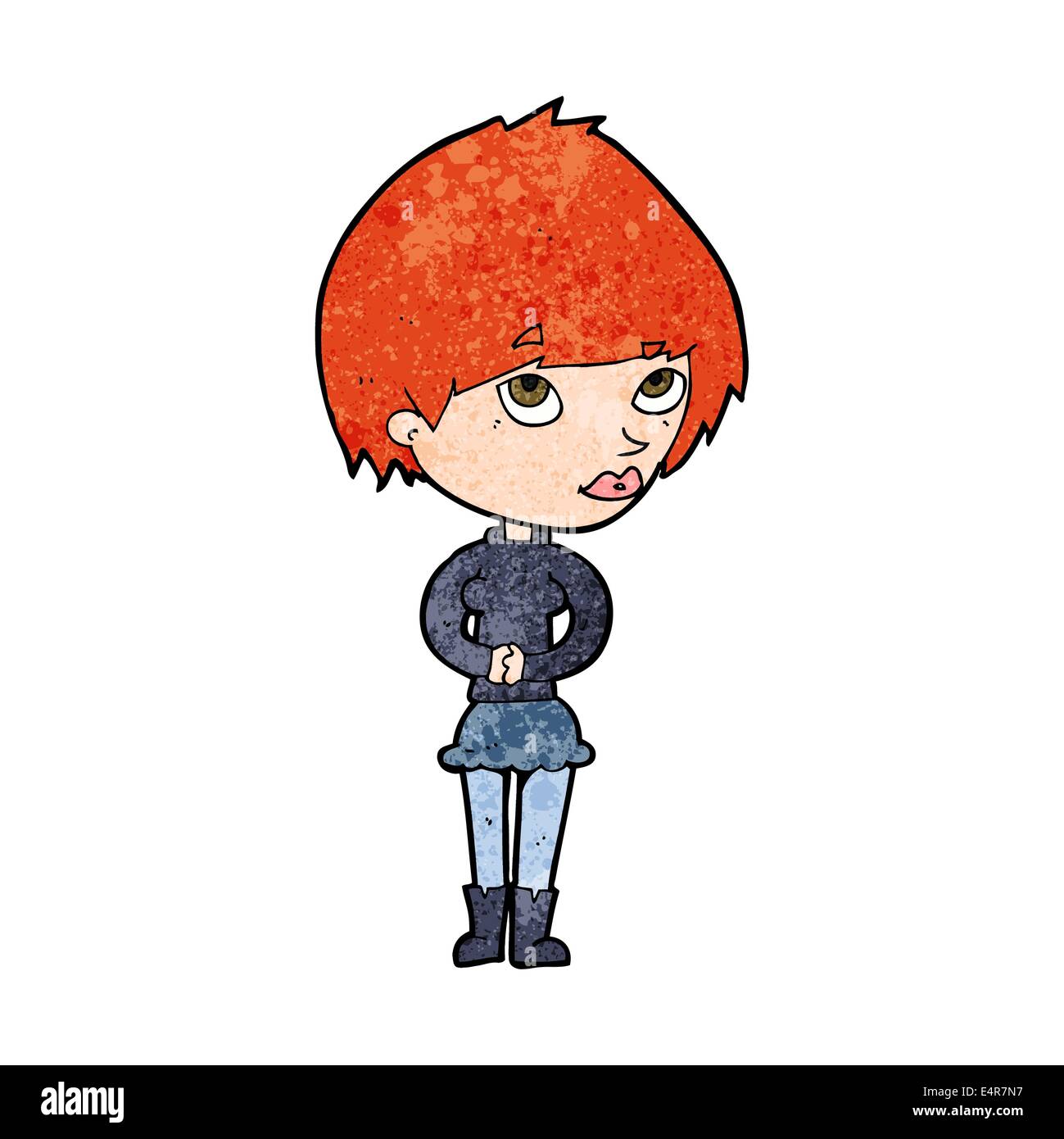 cartoon nervous woman Stock Vector Image & Art - Alamy