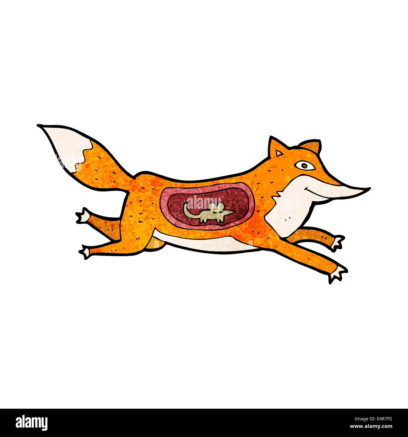 cartoon fox with mouse in belly Stock Vector Image & Art - Alamy