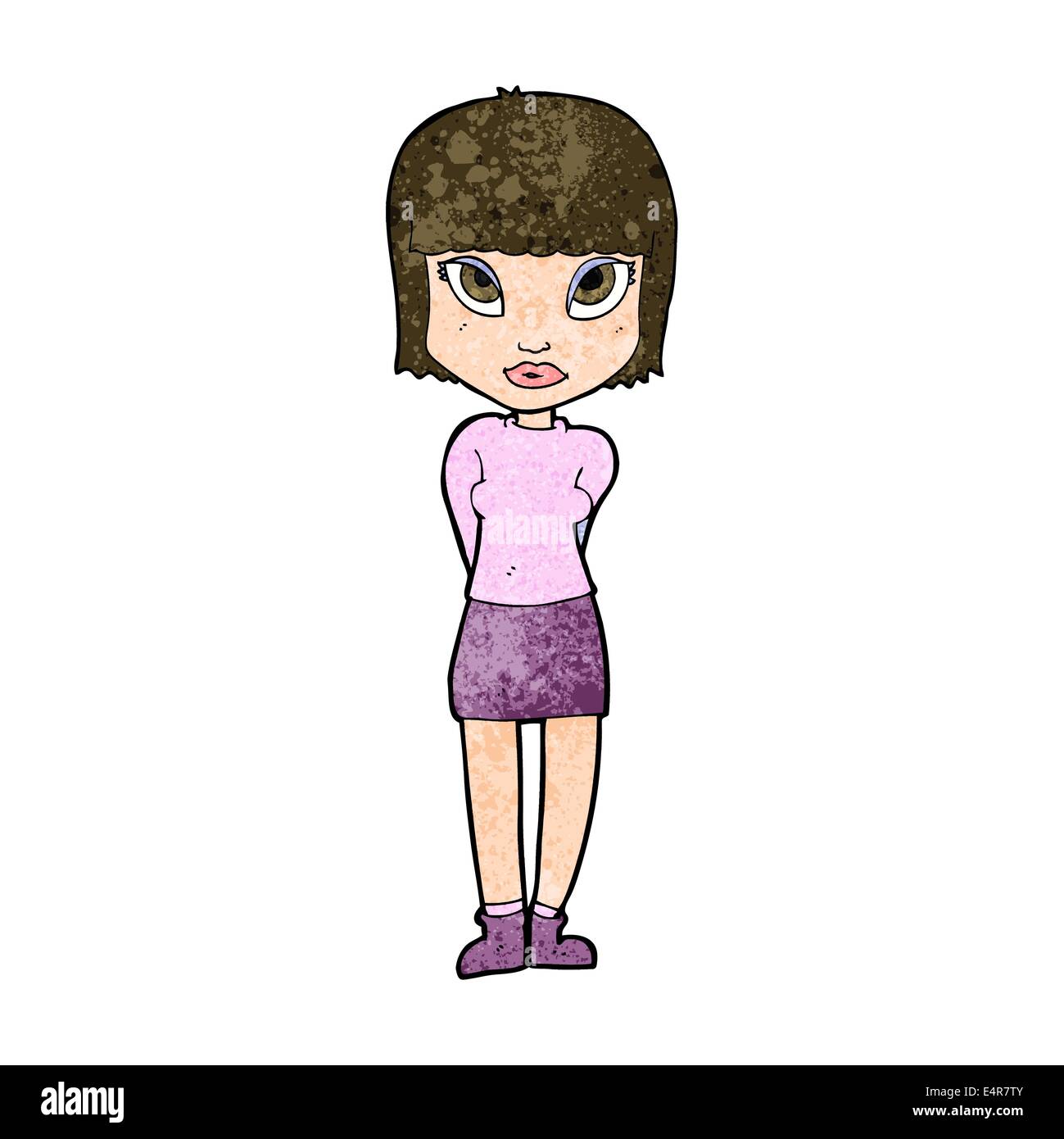cartoon woman standing Stock Vector Image & Art - Alamy