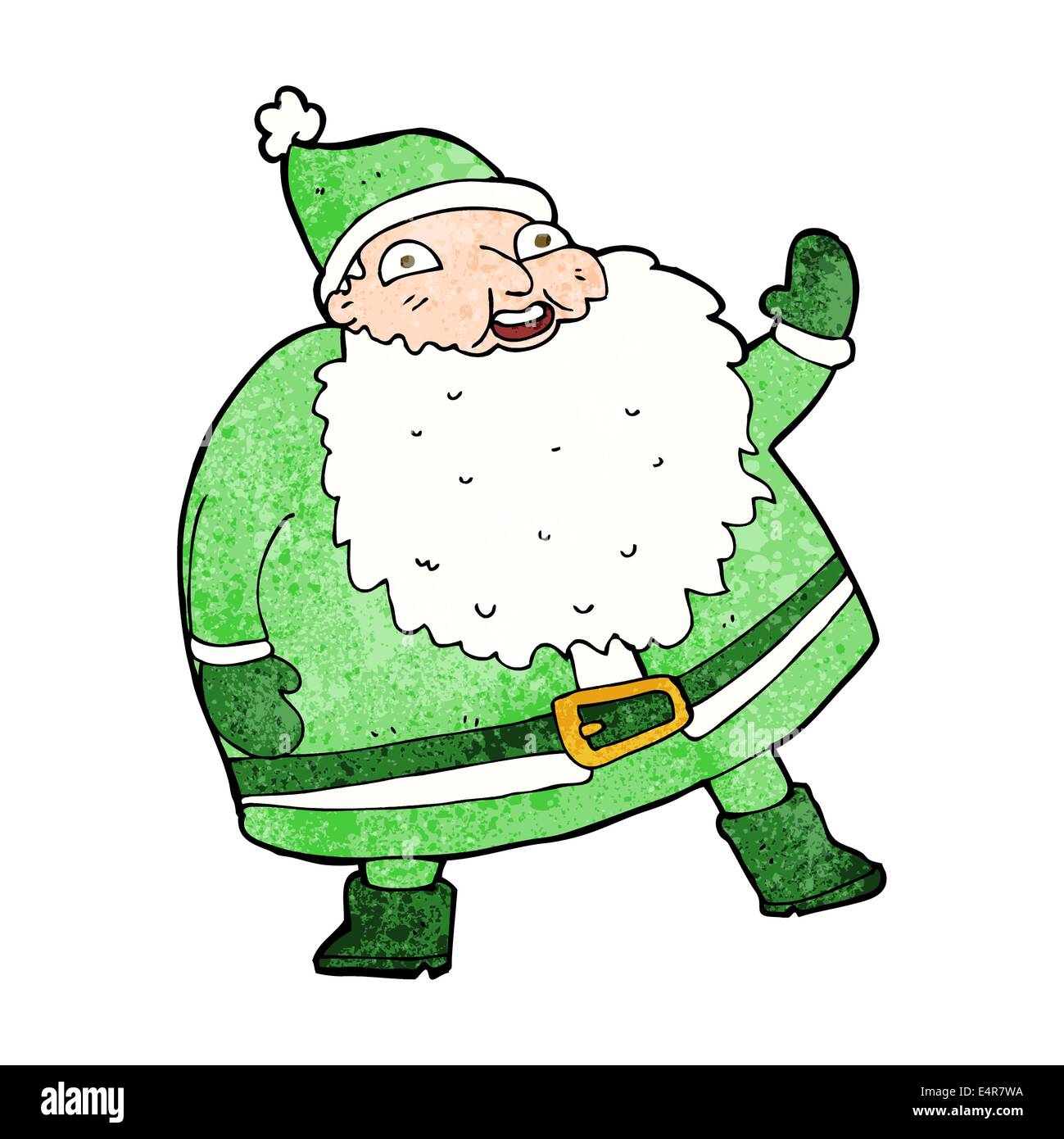 funny waving santa claus cartoon Stock Vector Image & Art - Alamy