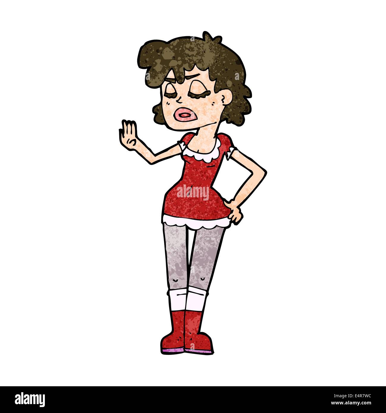 cartoon woman making dismissive gesture Stock Vector Image & Art - Alamy