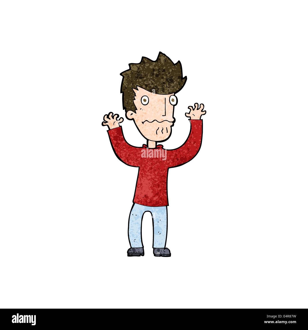 cartoon frightened man Stock Vector Image & Art - Alamy