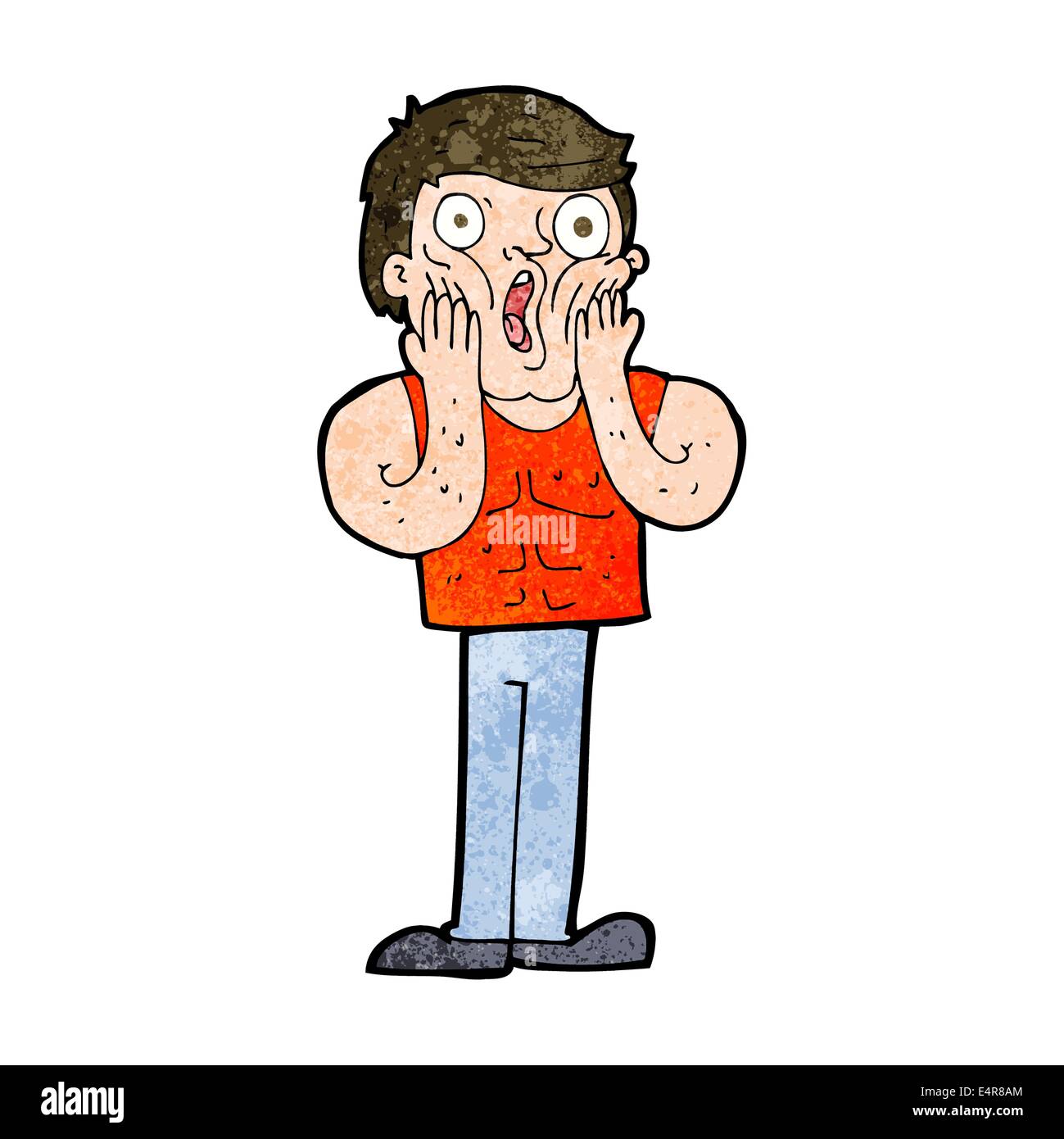 cartoon shocked gym man Stock Vector Image & Art - Alamy