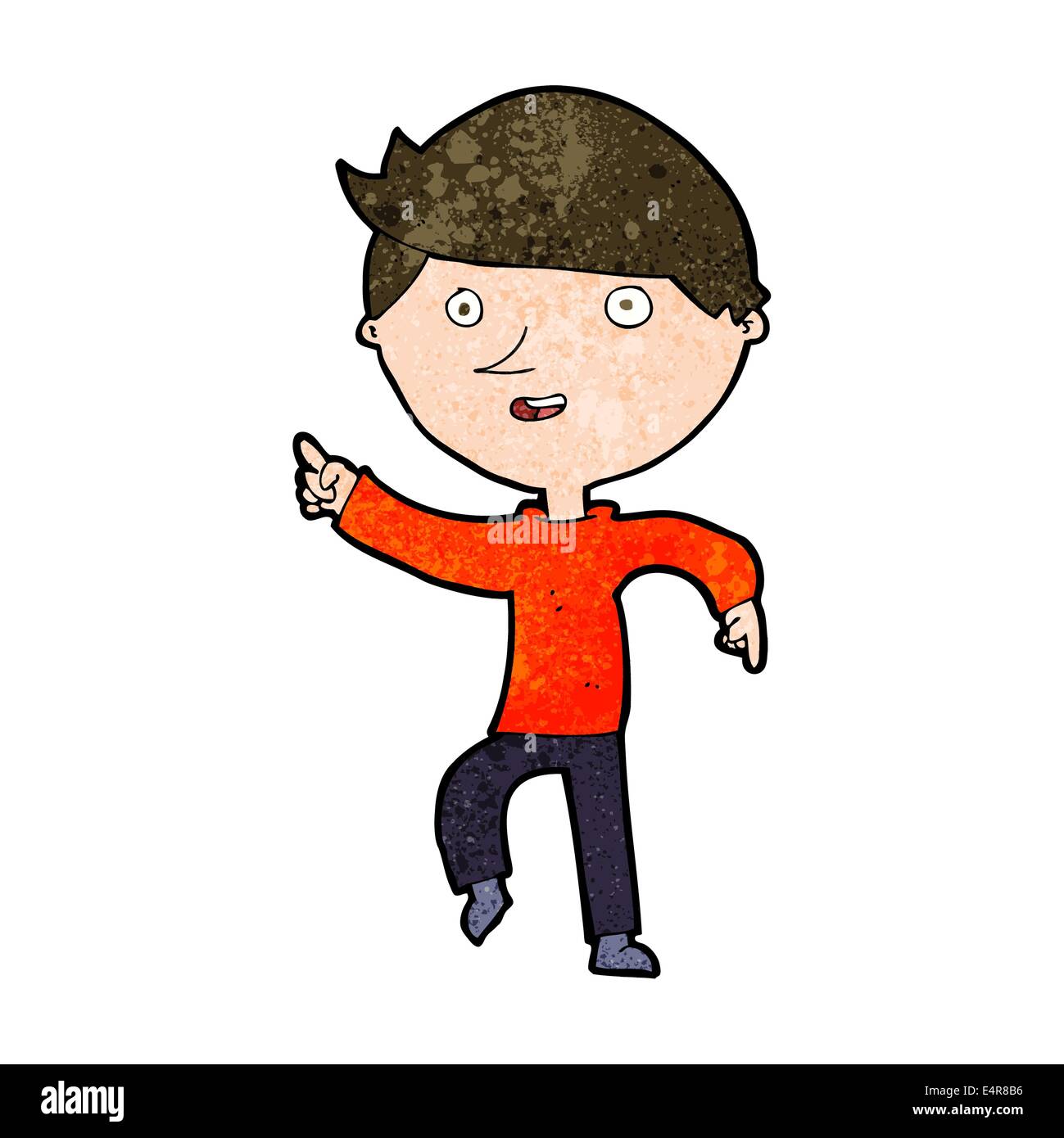 cartoon happy boy pointing Stock Vector Image & Art - Alamy