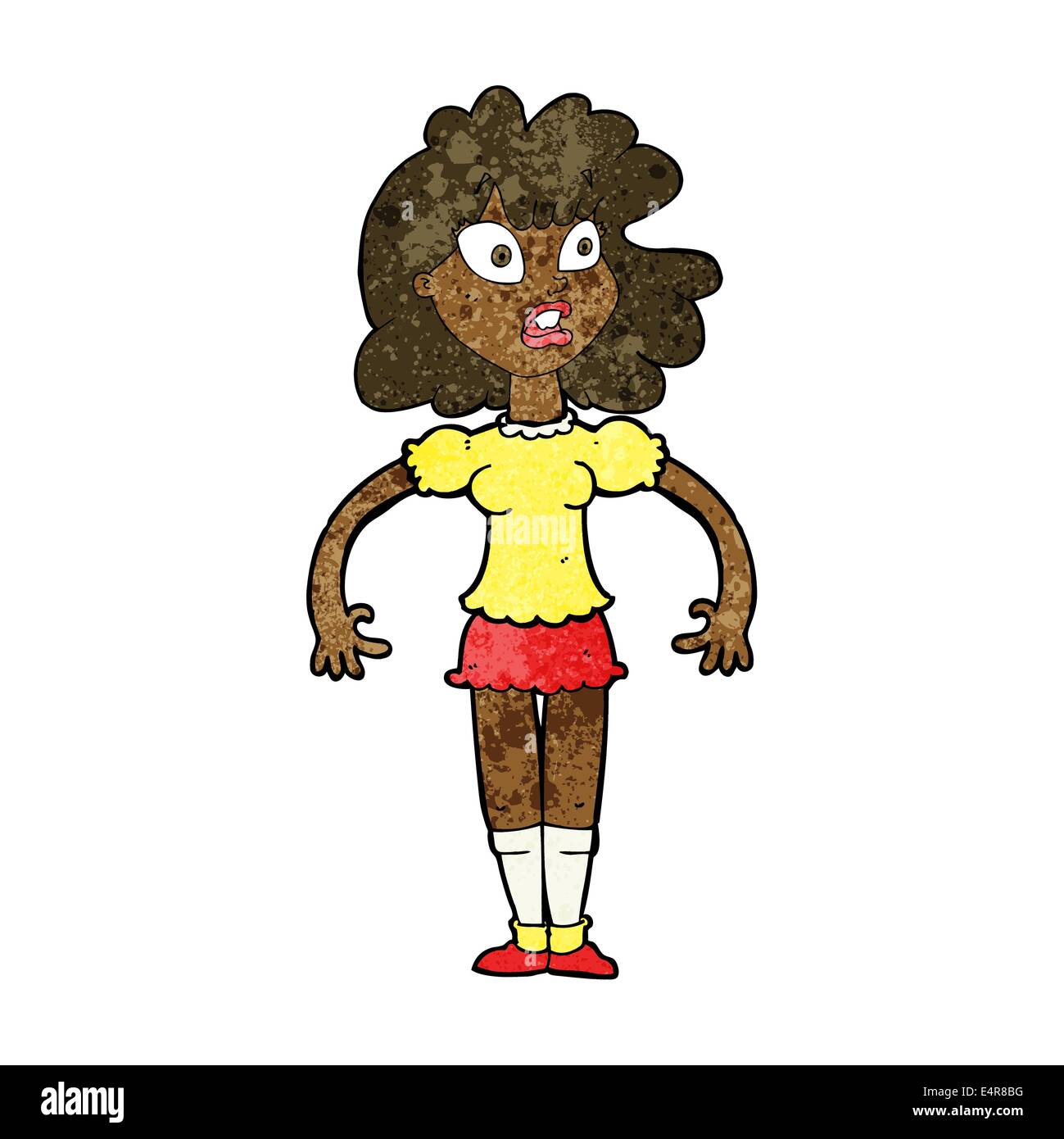 Frightened woman shocked expression Stock Vector Images - Alamy