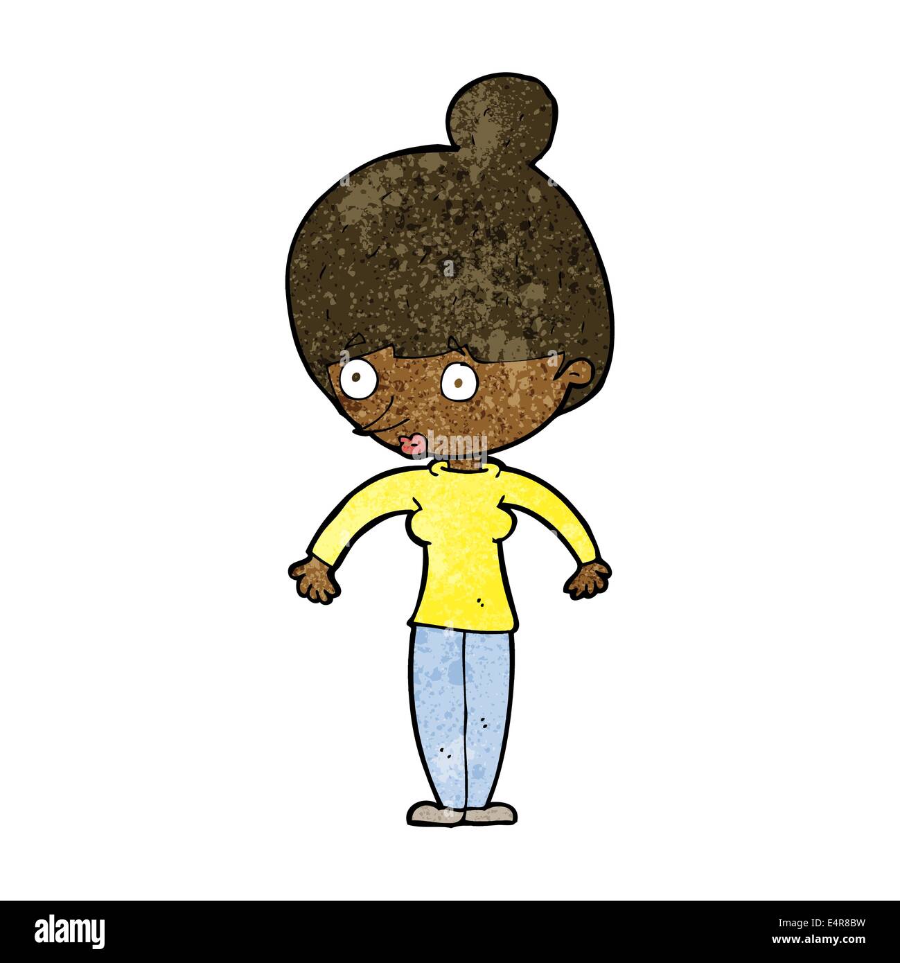 Cartoon staring woman Cut Out Stock Images & Pictures - Alamy