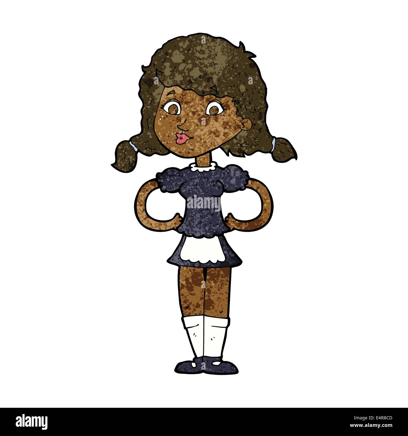 cartoon happy waitress woman Stock Vector Image & Art - Alamy