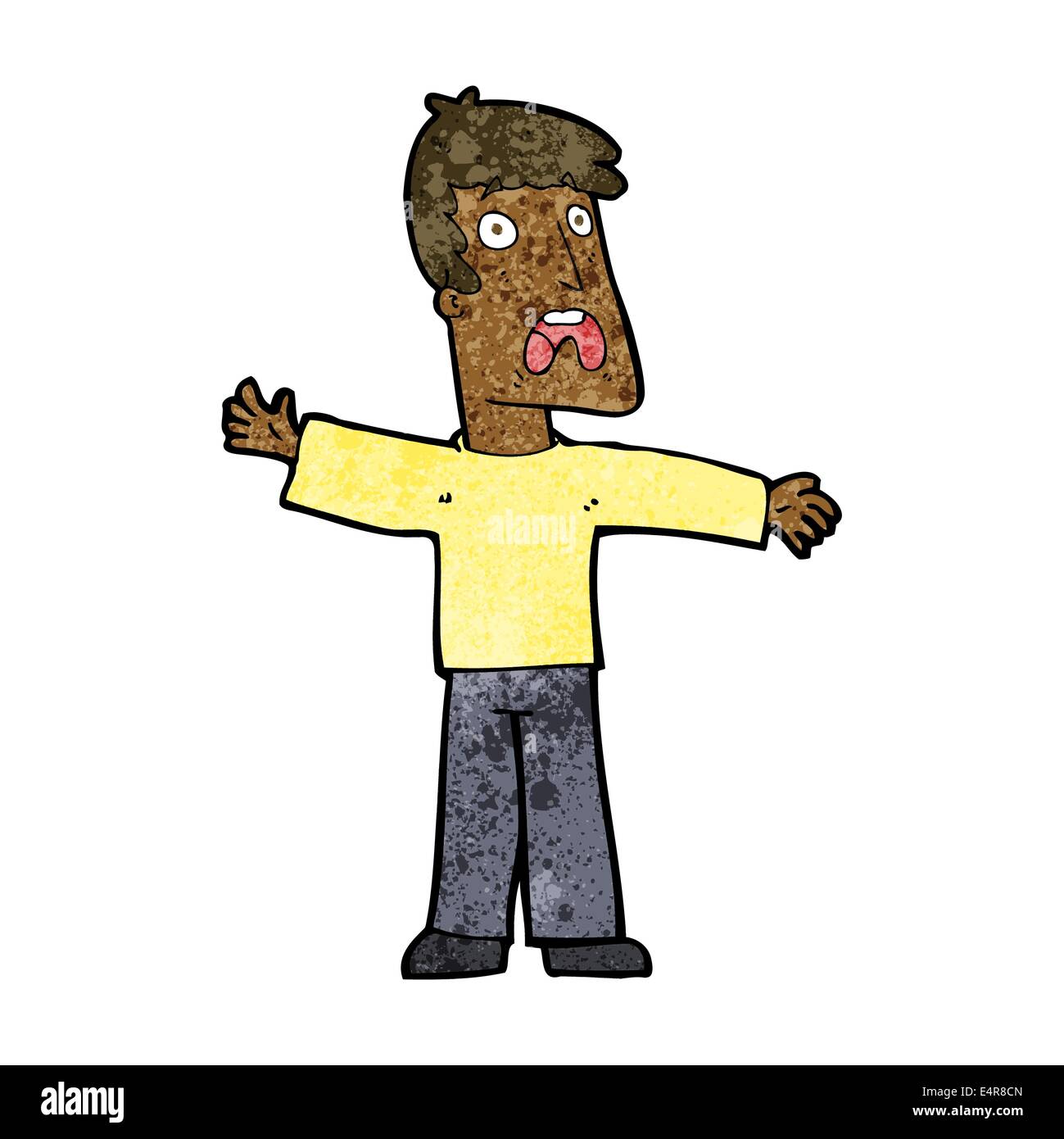 cartoon frightened man Stock Vector Image & Art - Alamy