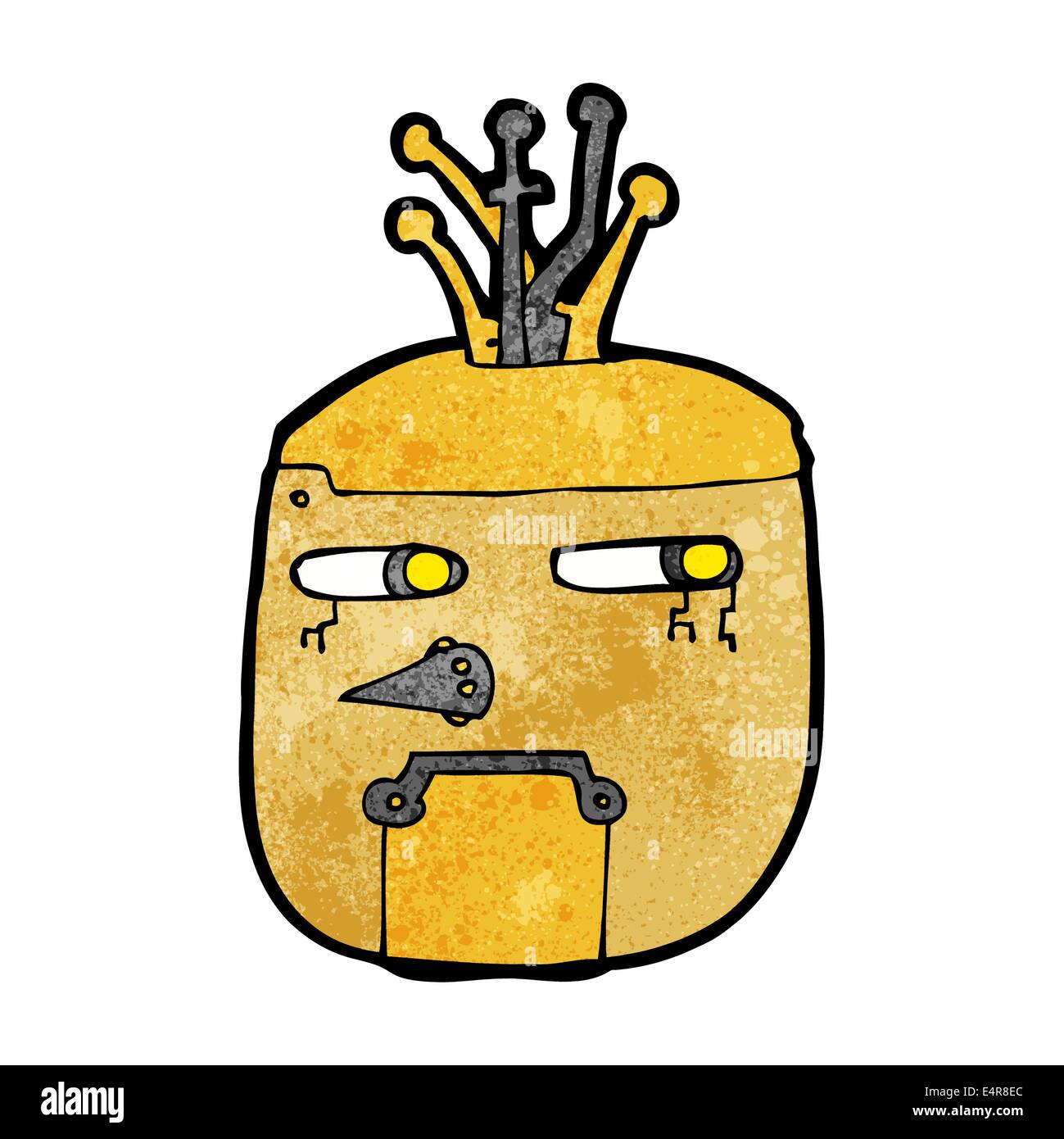 cartoon robot head Stock Vector Image & Art - Alamy