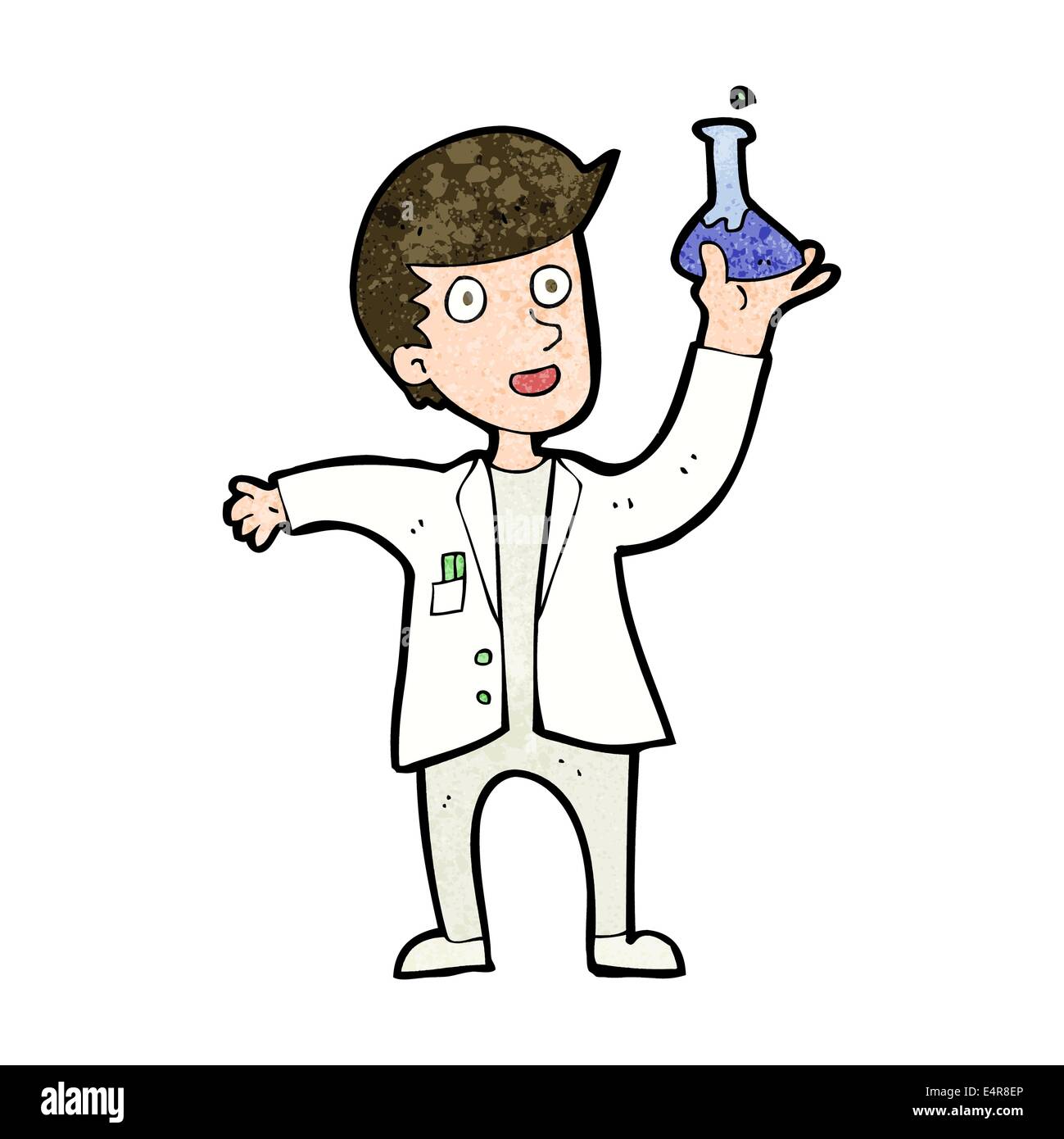 cartoon happy scientist Stock Vector Image & Art - Alamy