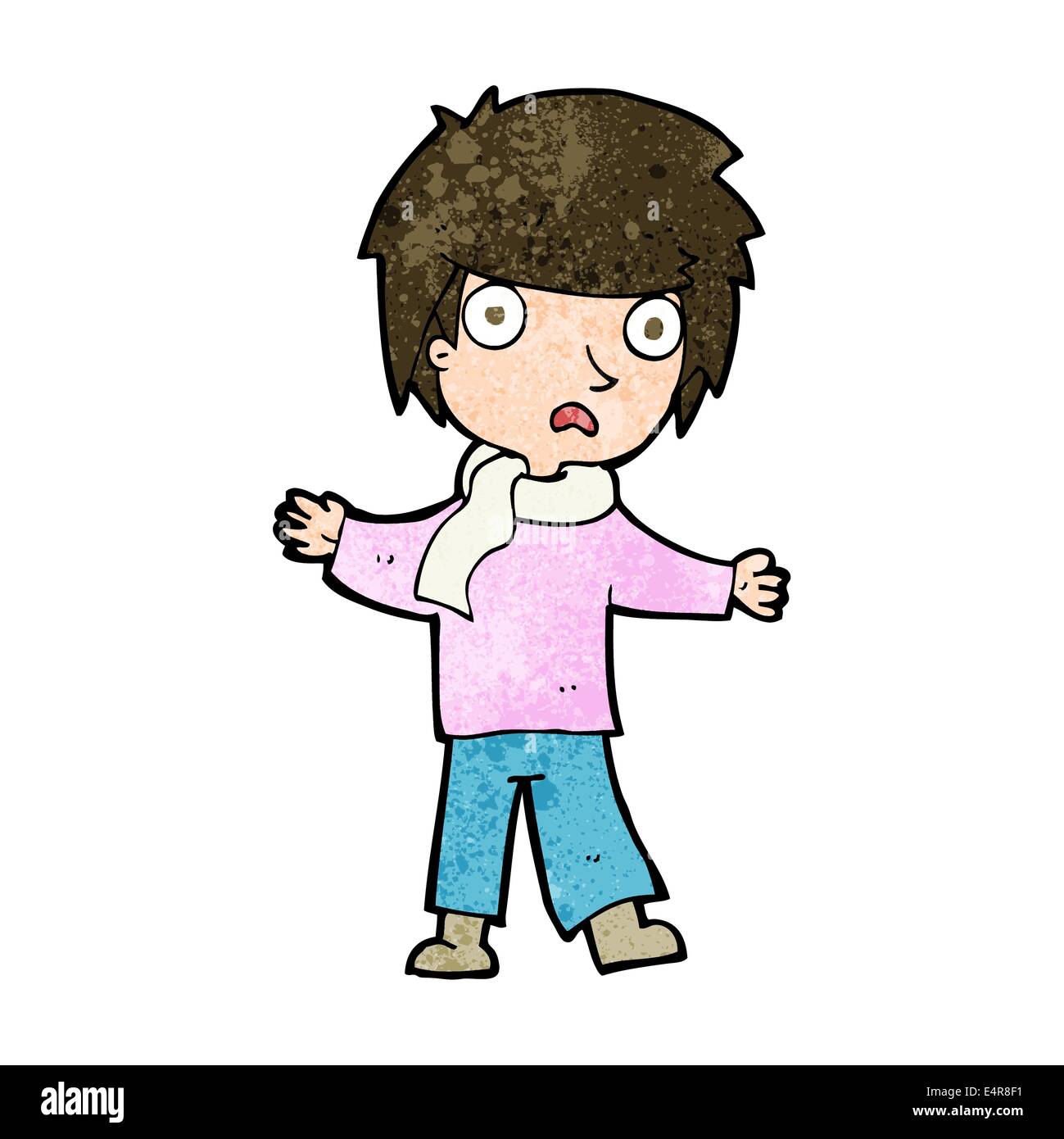 cartoon unhappy boy Stock Vector Image & Art - Alamy