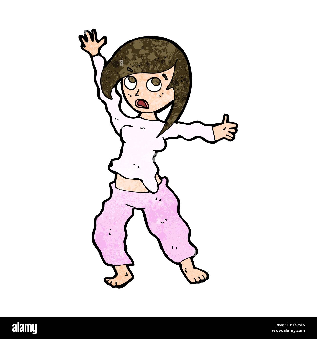cartoon frightened woman Stock Vector Image & Art - Alamy