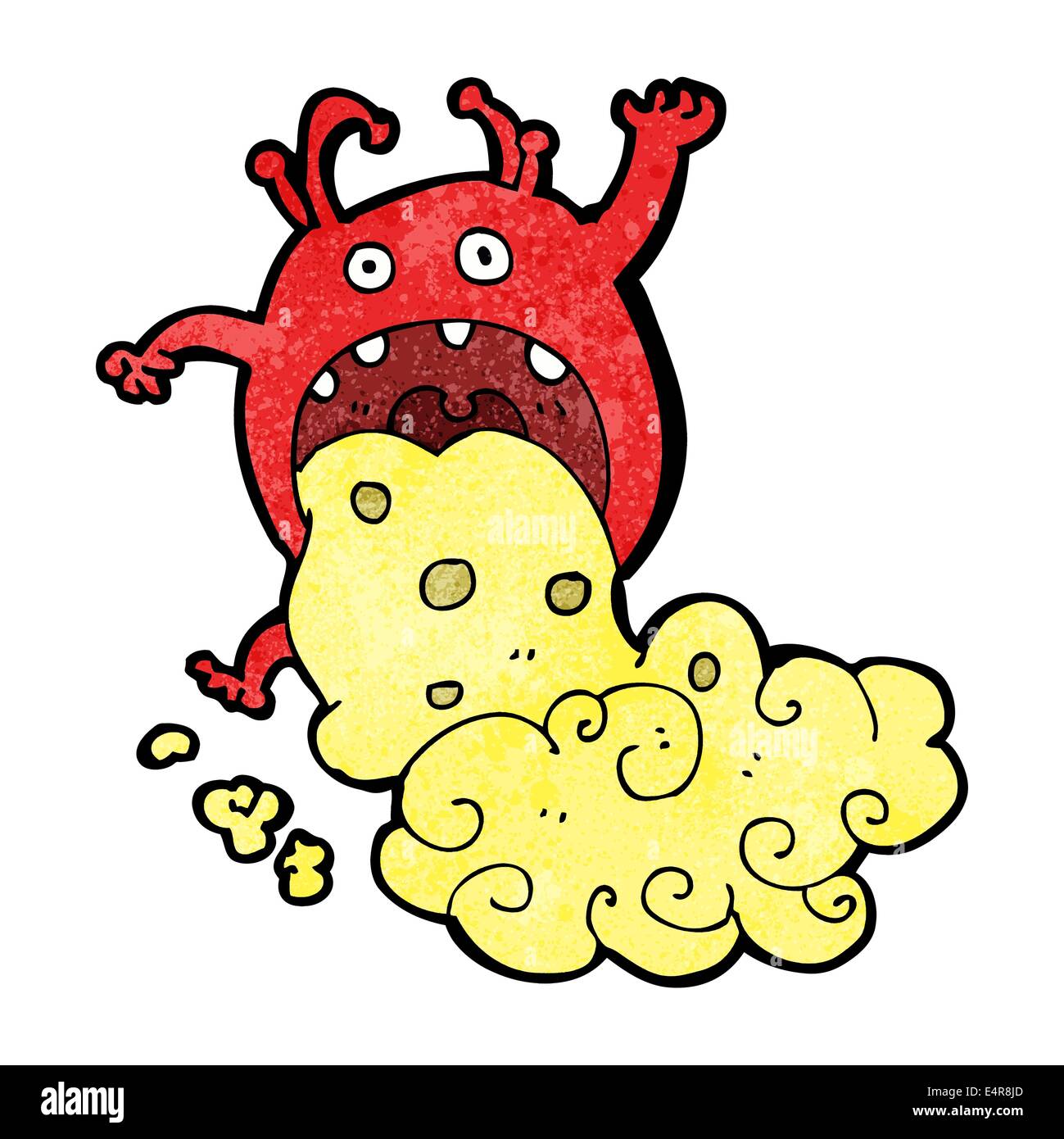 cartoon gross monster being sick Stock Vector Image & Art - Alamy