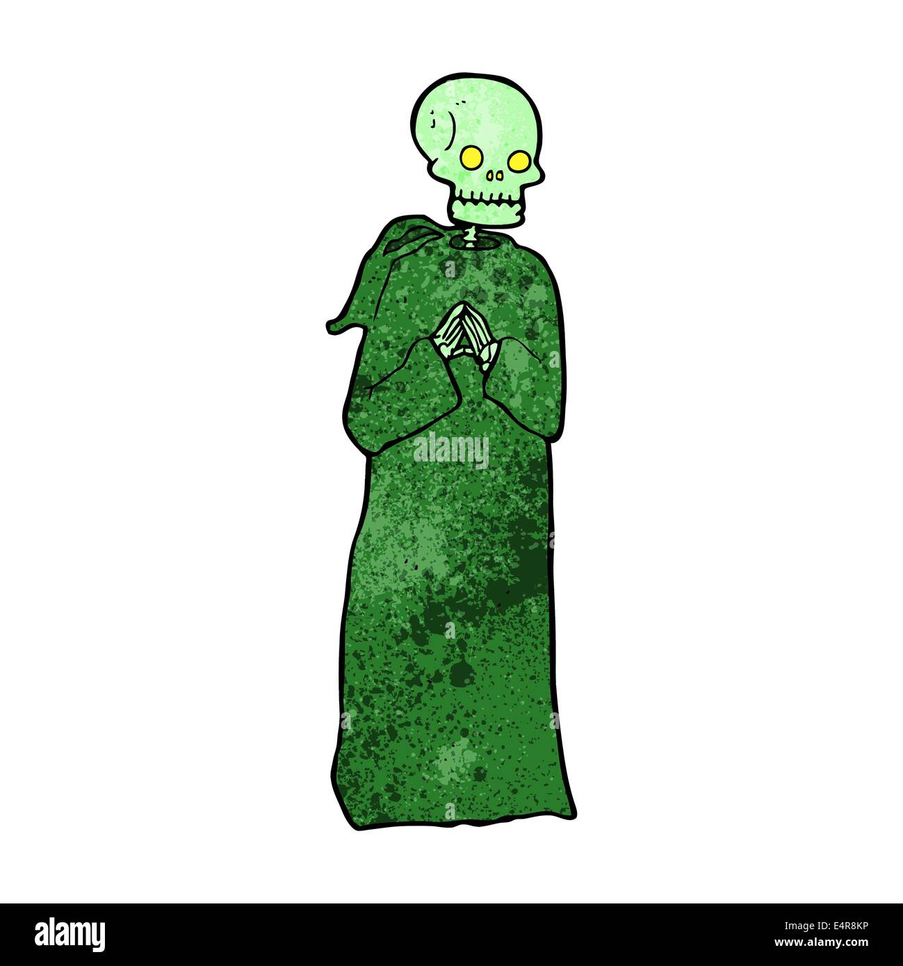 cartoon skeleton in black robe Stock Vector Image & Art - Alamy