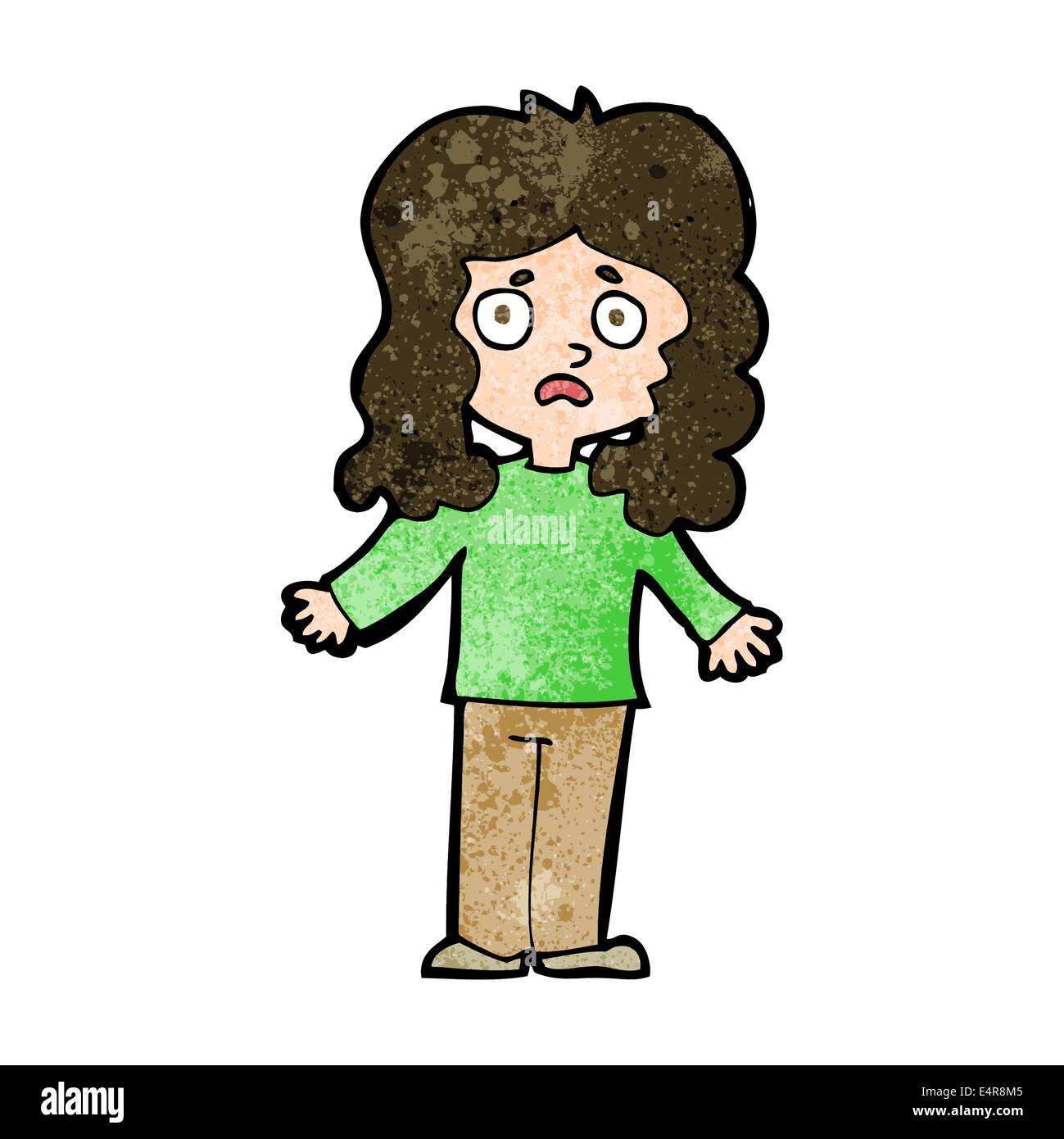 cartoon worried woman Stock Vector Image & Art - Alamy