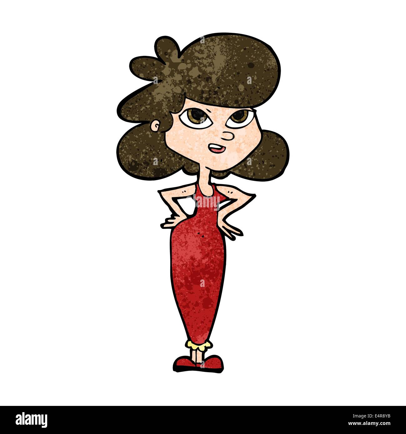 Cartoon girl hands on hips hi-res stock photography and images - Alamy